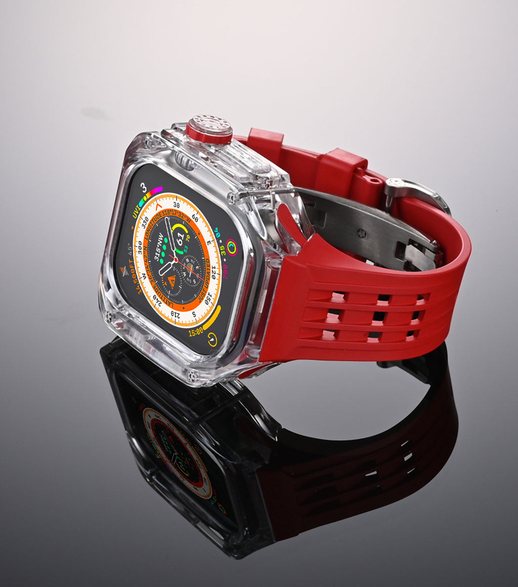 Apple Watch Ultra 49mm Case | Crystal Case and Rubber Band Combo For ...