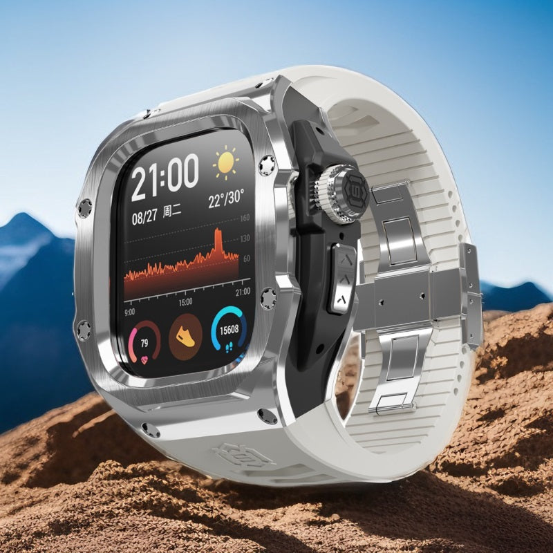 ViedeFit - Apple Watch Ultra 2 Case | Stainless Steel Metal Case+Rubber ...